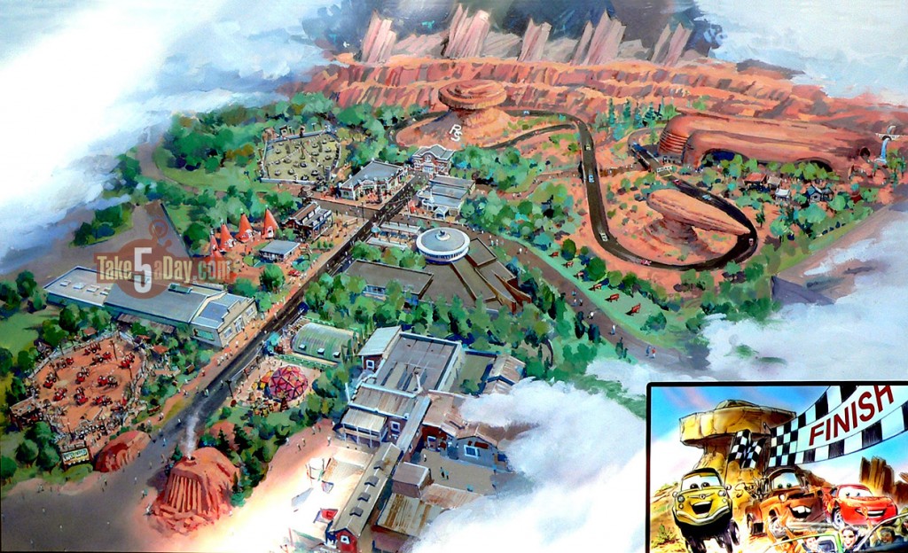 Take Five a Day » Blog Archive » Disney Pixar CARS: CARSLAND Map of the ...