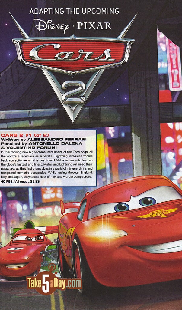 Take Five a Day » Blog Archive » Disney Pixar CARS 2: Marvel Disney Pixar CARS Comics Magazine ...