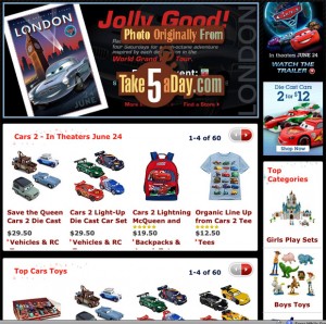 Take Five a Day » Blog Archive » Disney Pixar CARS 2: FREE SHIPPING ...