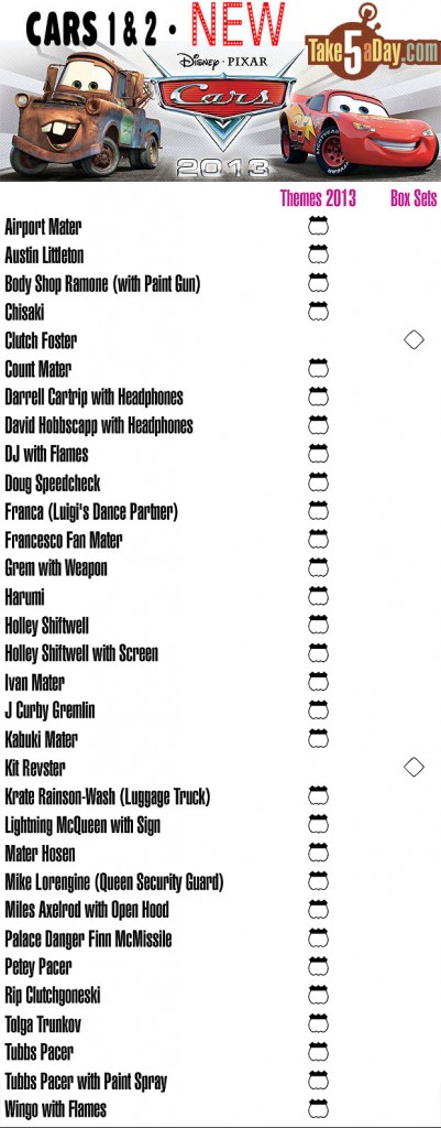 Take Five a Day » Blog Archive » Mattel Disney Pixar CARS Diecast: CARS ...