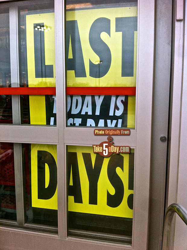 Take Five a Day » Blog Archive » target last day