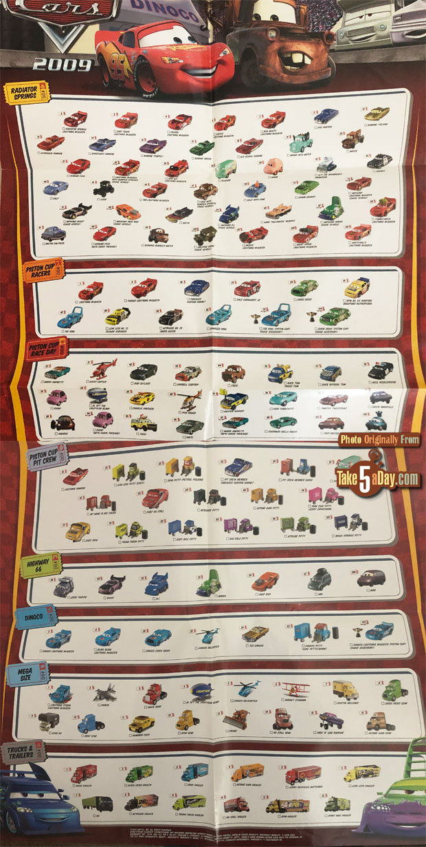 Take Five a Day » Blog Archive » Mattel Disney Pixar CARS: Rare Poster ...