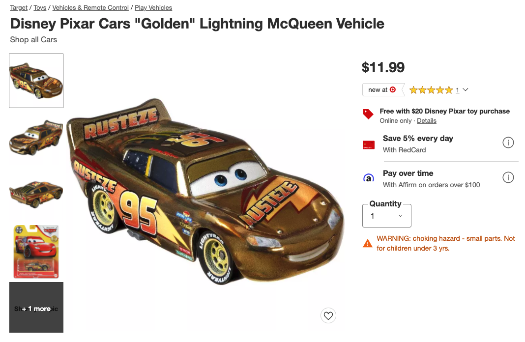 Take Five a Day » Blog Archive » Mattel Disney Pixar CARS: The Golden ...